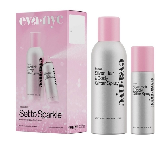 eva nyc | Hair | New Eva Nyc Kweeen Silver Hair Body Glitter Spray Duo ...